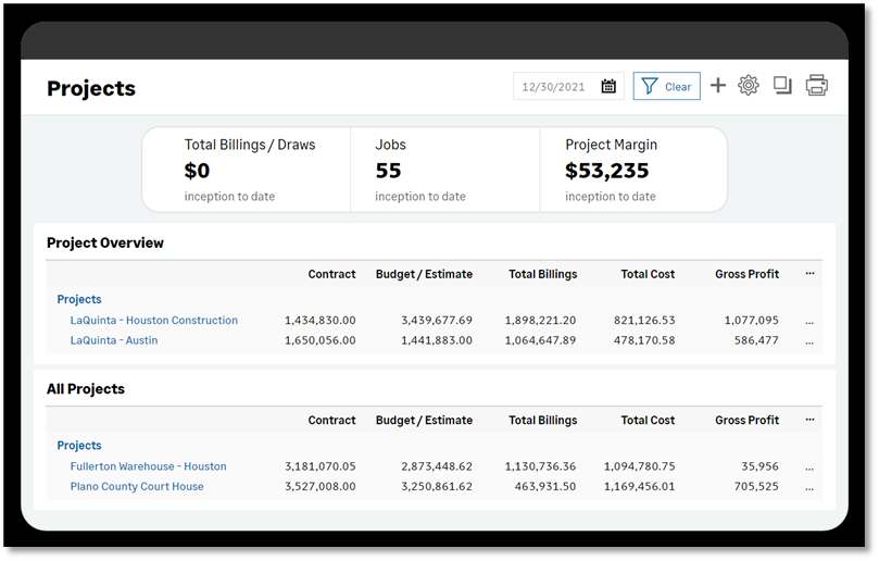 Sage Intacct Construction (CRE) Accounting Software